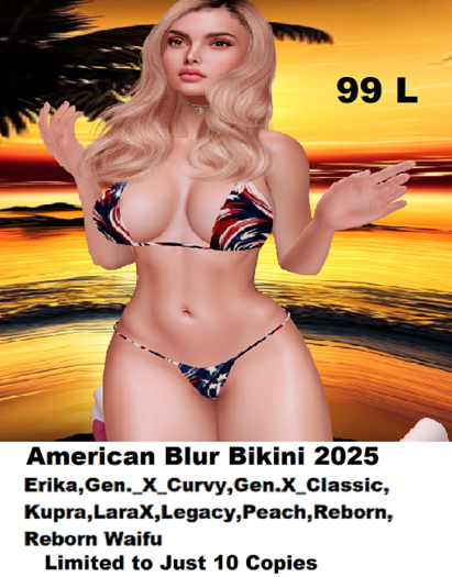Second Life Marketplace - American Blur Bikini 2025